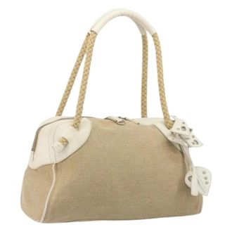 Miu Miu Sac Boston Pre-owned - Femme - Pre-owned - Beige - Taille: ONE Size