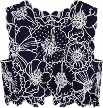 Farm Rio Farm Rio, Femme, Tops, Bleu, Taille: 38 FR Top Richelieu