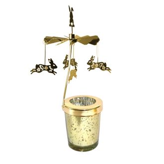 Generic Rotierender Teelicht-Kerzenhalter, rotierende Kerze Merry-go-Round Demon Fairy, drehbarer Kerzenhalter aus Edelstahl, romantisch, Teehalter f&uuml;r Geburt