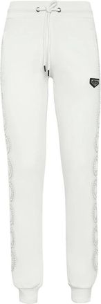 Philipp Plein Femme, Pantalons, Beige, Taille: 44 FR Jogging Pantalons Crystal Cable