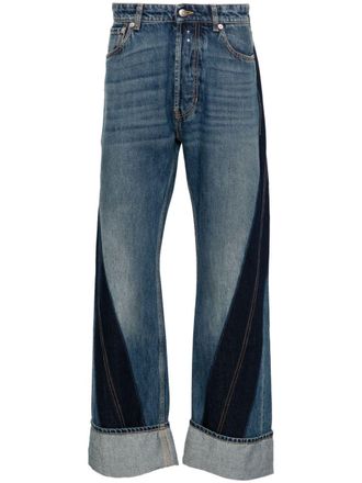 Alexander McQueen jean Twisted - Bleu