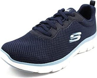 Skechers Femme Flex Appeal 4.0 Brilliant View Basket, Navy Mesh Bluen Trim, 37.5 EU