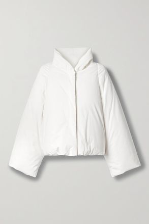 FFORME + Net Sustain Nola Verk&uuml;rzte Daunenjacke Aus Shell Mit Kapuze - Wei&szlig;