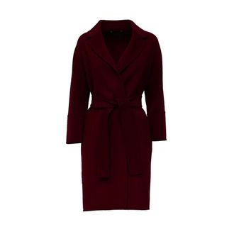 Max Mara Double Drap Wollmantel - - Coats - Damen - Rot - M
