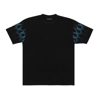 Vision Of Super Flames Racing Tee Schwarz Herren T-Shirt - - Tops - Herren - Schwarzk - L