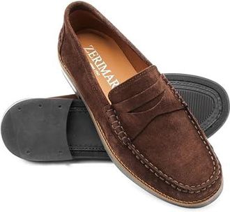 Zerimar Chaussures Castillanes, Mocassins Antifaz, Chaussures de Ville pour Homme Fabriqu&eacute;es en Espagne, Couleur Braun, Pointure 44