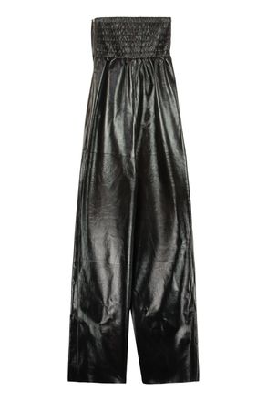 Bottega Veneta Womens Leather Jumpsuit Black Lamb Jumpsuits Dress