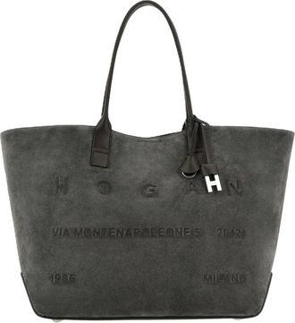 Hogan Shopping Bag mit Adress-Logo - - Bags - Damen - Grau - ONE SIZE
