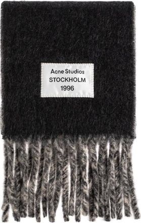 Acne Studios unisex, Accessoires, Gris, Taille: ONE Size Logo Scarf