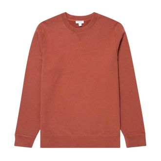 Sunspel Homme, Sweatshirts et sweats &agrave; capuche, Brun, Taille: L SweaT-shirt en coton boucl&eacute;