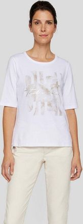 Rabe Rundhalsshirt mit Glitzer-Print und Stretch