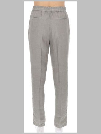 Brunello Cucinelli Linen Trousers - Gray