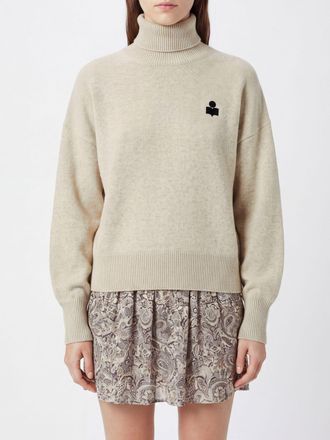 Isabel Marant Pull &agrave; col roul&eacute; en coton m&eacute;lang&eacute; avec logo brod&eacute;