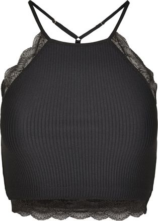 Urban Classics Damen Ladies Laces String Top, Schwarz (Black 00007), X-Small (Herstellergröße: XS)