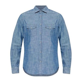 Eleventy Homme, Chemises, Bleu, Taille: 2XL Chemise &agrave; Poches