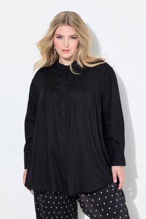 Miamoda Longbluse Bluse Zierfalten an den Schultern Langarm