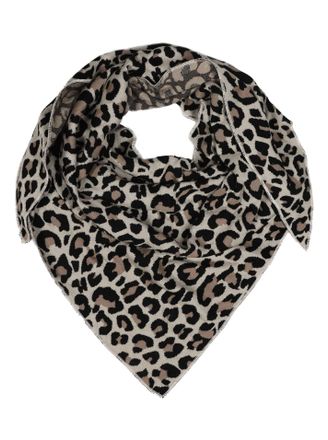 Zwillingsherz Dreieckstuch aus Baumwolle - Hochwertiger Schal mit Leo Design für Damen Jungen Mädchen - Uni - XXL Hals-Tuch und Damenschal - Strick-Waren - für Herb