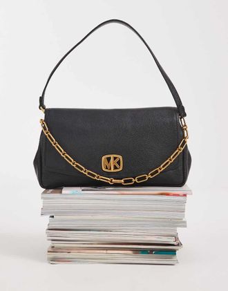 Michael Kors Bryant Schultertasche aus schwarzem Leder