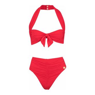 Balmain Einteiliger Badeanzug - - Swimwear - Damen - Rot - XS