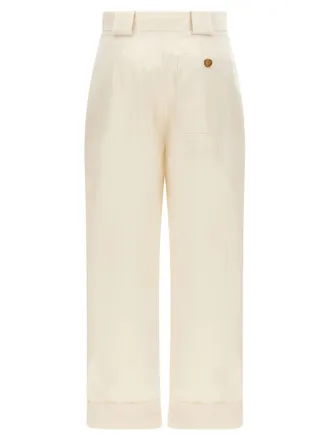 Max Mara Cotton Gabardine Trousers - Cream