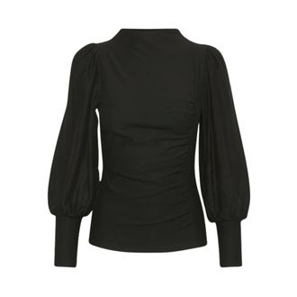 Gestuz Femme, Blouses et Chemises, Noir, Taille: 34 FR Blouse RifaGZ &agrave; manches longues