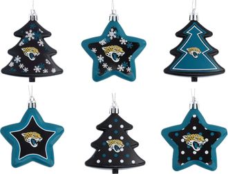 Foco NFL Jacksonville Jaguars Baumbehang 6-teiliges Ornament Set Tree and Star Weihnachtsbaum Kugeln