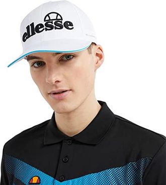 Ellesse Casquette de Golf brod&eacute;e 3D Pineta &agrave; visi&egrave;re Plate pour Homme, Blanc, Taille Unique