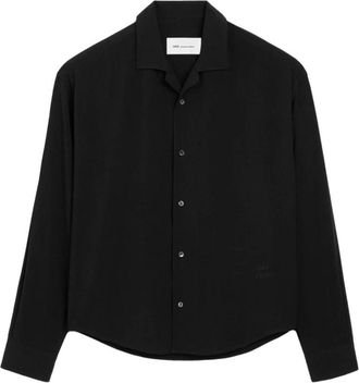 Ami Homme, Chemises, Noir, Taille: XL Chemise Boxy Brod&eacute;