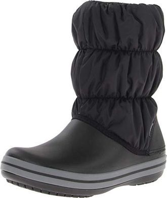 Crocs Femme Winter Puff Boot WOM Bottes, Black/Charcoal, 37/38 EU