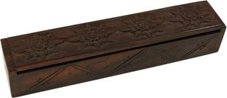 Guru Shop Schmuckschatulle, Holzschachtel, Braun, Size:Floral