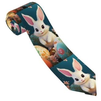 Generic Cravate Homme, Lapin de P&acirc;ques mignon, Moderne Cravate Homme Mariage, Microfibre Cravates Mariage pour D&eacute;contract&eacute;, C&eacute;r&eacute;monie, Accessoire Chemise