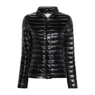 Herno Femme, Vestes, Noir, Taille: 38 FR Manteau Matelass&eacute; Noir avec Col Montant