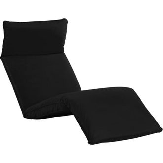 vidaXL Vidaxl - Chaise longue pliable Tissu Oxford Noir