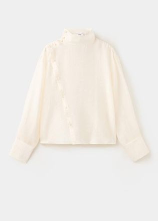 Mango BLOUSE MILY &eacute;cru - Femme - XS - MANGO