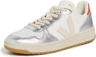 Veja Damen V-10 Sneaker, Wei&szlig; Pierre Silver, 37.5 EU