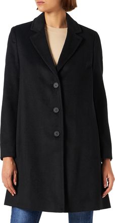 Benetton Damen 2YDTDN012 Mantel, Schwarz 700, 48