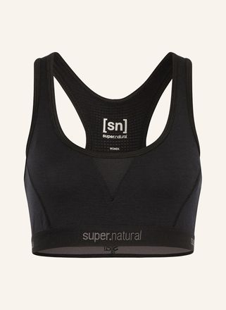 super.natural Sport-Bh tundra220 Semplice Mit Merinowolle schwarz