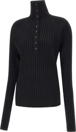 A. Roege Hove pull nervuré à boutonnière - Noir