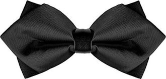 Allegra K Noeud papillon pointu pr&eacute;-nou&eacute; pour homme - Pour f&ecirc;te de mariage, Noir, taille unique
