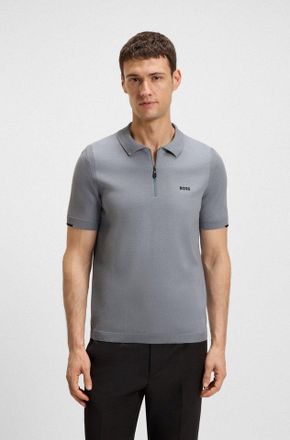 HUGO BOSS Kurzarmpullover K Ever-X PS mit Perforierungen zur Bel&uuml;ftung
