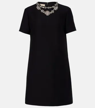 Valentino Minikleid aus Crepe Couture mit Kristallen