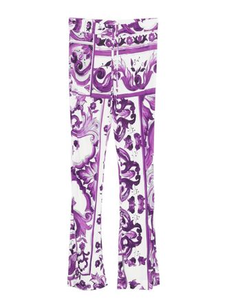 Dolce & Gabbana pantalon de jogging à imprimé graphique - Blanc