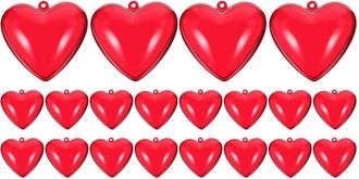 Amosfun 20 Stk Liebesbox Hochzeitsdekoration fairy lights Schmuckstücke befüllbarer Ornamentball befüllbare weihnachtskugeln groß liebe herzkugel Kunststoff-H