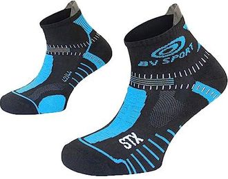 BV Sport SOCQUETTES STX EVO NOIRES ET BLEUES Chaussettes Trail BV Sport