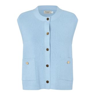 Masai &Auml;rmellose Weste - - Knitwear - Damen - Blau - L