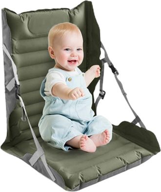 Generico Aufblasbares Sitzkissen - leichte Stühle mit Lendenwirbelstütze, aufblasbares Bodenkissen für Camping, Wandern, Sport, Camping