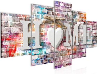 Runa Art Bilder Home 200 x 100 cm 5 Teilig XXL Wanddekoration Design Bunt 014851a