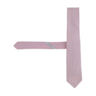 Ferragamo Seidenkrawatte mit gemustertem Design - - Accessories - Herren - Rosa - ONE SIZE