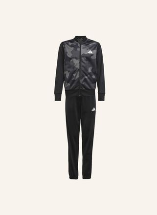 adidas Seasonal Essential Camouflage Tricot 3-Stripes All Over Printed Kids Trainingsanzug schwarz