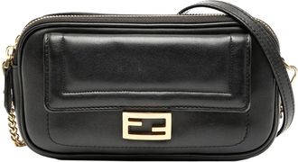Fendi Hobo Bags - Leather Easy 2 Baguette Crossbody - Gr. unisize - in Schwarz - f&uuml;r Damen